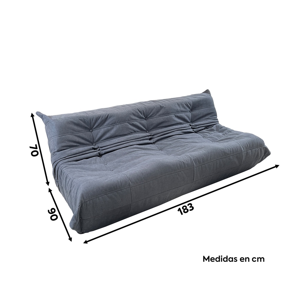 Sofá Modular 3 Cuerpos Togo Gris Dko Home